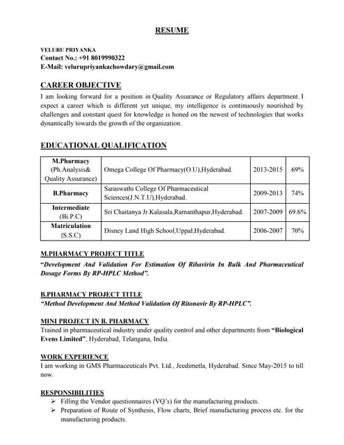 Dora babu resume | PDF