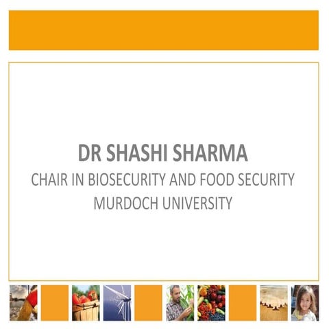 Dr Shashi Sharma, Chair in Biosecurity and Food Security, Murdoch ...