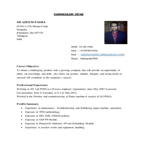 Azeem CV | DOCX | Business | Business and Finance