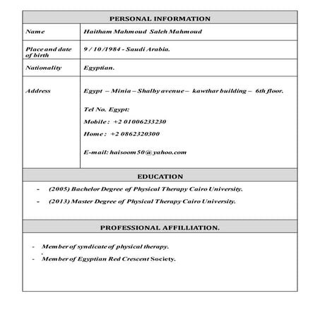 HATHAM CV ENGLISH | DOCX