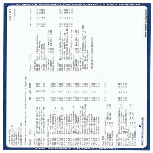 final transcript yoerg | PDF