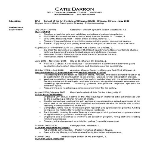 Janet Goldner Art Resume | PDF
