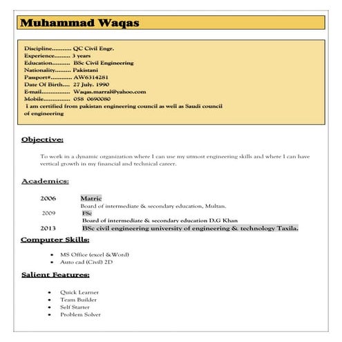 waqas qc Engr. | PDF