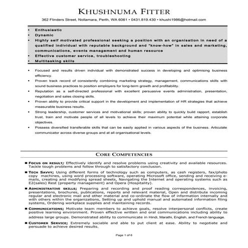 Khushnuma Fitter_Current Resume 2016 | DOC
