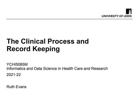 Medical Records: Intro, importance, characteristics & issues | PPT