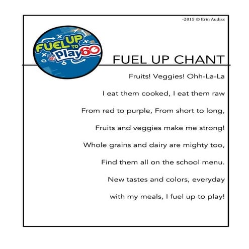 Fuel Up to Play Poem | PDF | Nutrition | Healthy Living