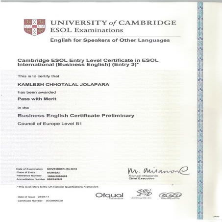 BEC prelim certificate | PDF