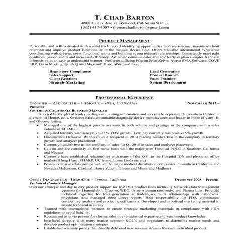 TChad Barton Resume | DOC