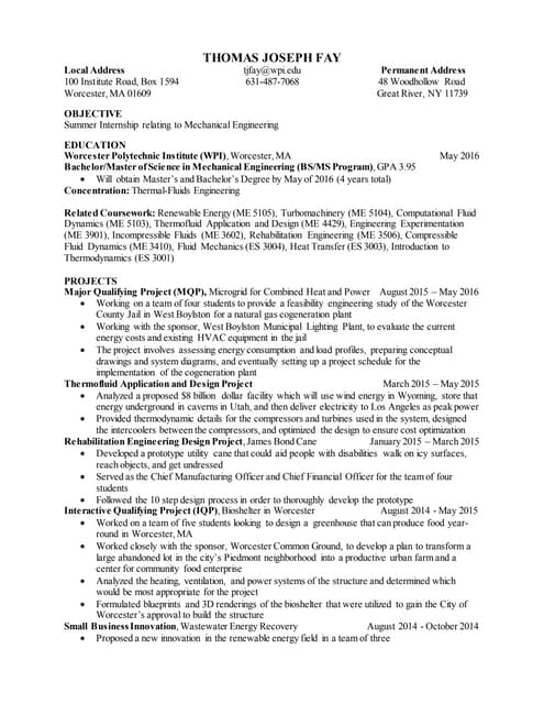 Resume-Fall 2016 | PDF
