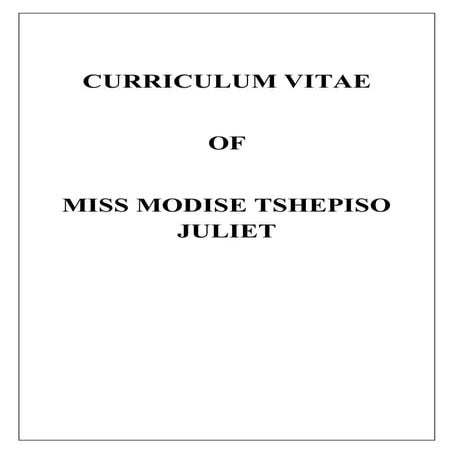 curriculum of tshepiso 1 | DOCX