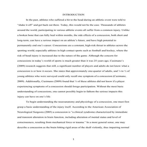 The Neurometabolic Cascade of a Concussion | PDF