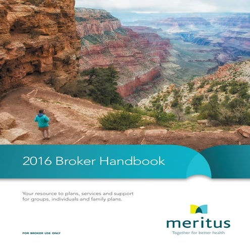 Meritus 2016 Broker Handbook | PDF | Health Insurance | Insurance