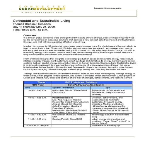 D1 Living Break Out Agenda | PDF