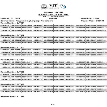 D1 seating plan | PDF