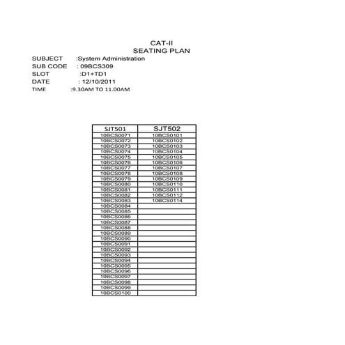 D1 slot seating plan scse_chineese_plan | PDF