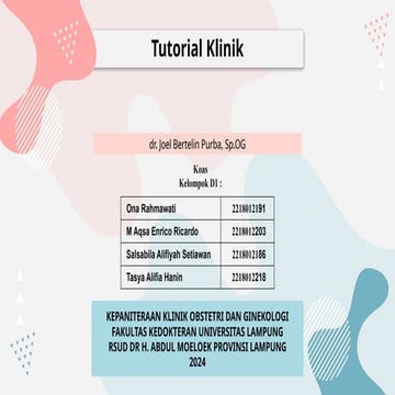 Tutorial klinik obstetri & ginekologi: Retensio Urine | PPT