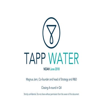 TAPP Water - NOAH18 Berlin | PDF