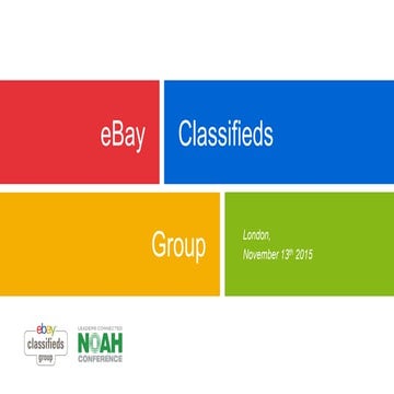 eBay Classifieds Group - NOAH15 London | PDF