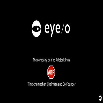 Eyeo / Adblock Plus - NOAH16 London | PPT