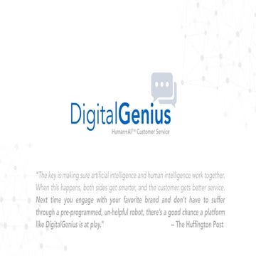 DigitalGenius - NOAH16 London | PDF