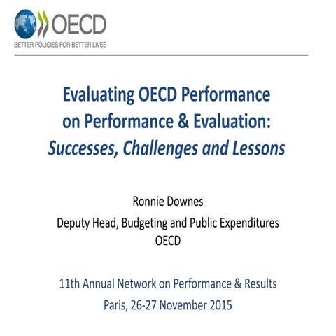 Evaluating OECD performance on performance & evaluation: successes ...