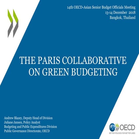 Green budgeting - Andrew Blazey, OECD Secretariat, | PPT