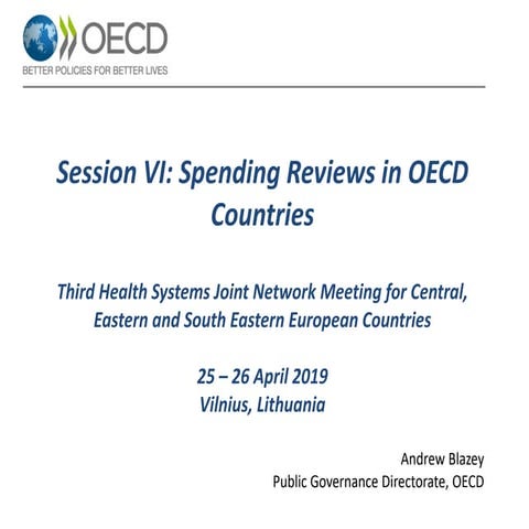 Spending reviews - Andrew Blazey, OECD | PDF