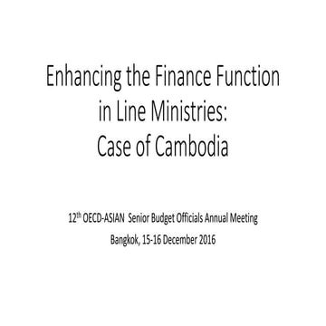 Finance function in line ministries - Ung Luyna, Cambodia | PDF