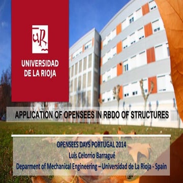 Application of OpenSees in Reliability-based Design Optimization of Structures | PDF | Computer ...