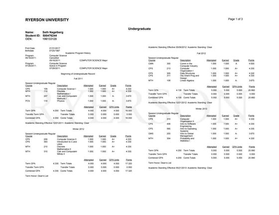 ECPI - Unofficial Transcript | PPT