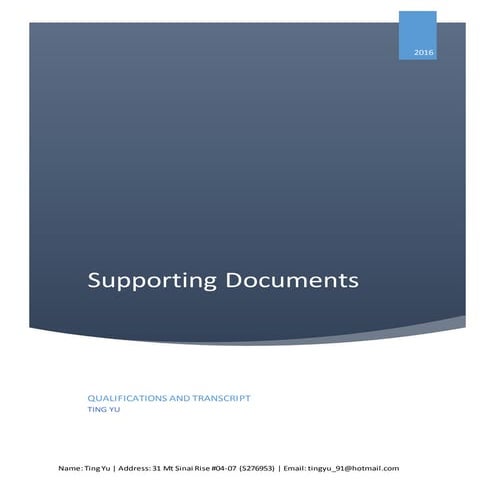 Supporting Documents | DOCX | Business | Business and Finance