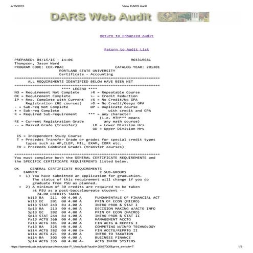 DARS audit | PDF | Business Accounting & Finance | Business