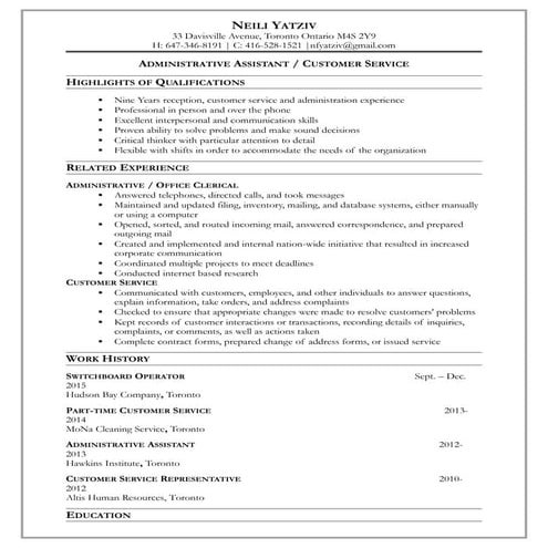 Neili Yatziv Resume 1 | DOC