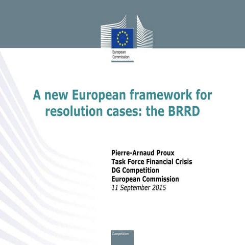 A new European framework for resolution cases: the BRRD | PDF