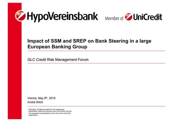 Chappuis Halder - SREP one pager april 2015 | PDF