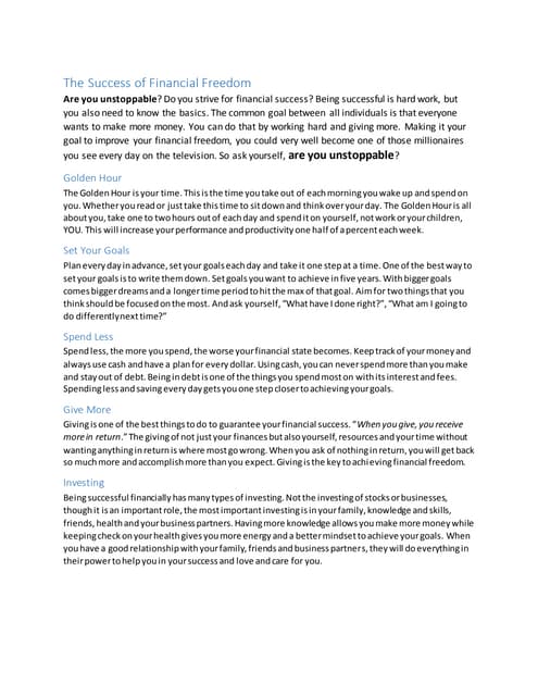 Financial Self Appraisal Form | PDF