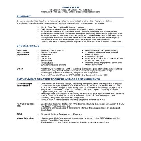 CraigTulk_Current Resume2016 | DOCX