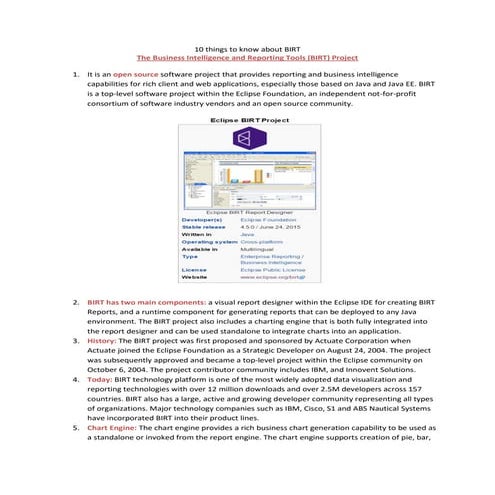 How To Use BIRT | PPT