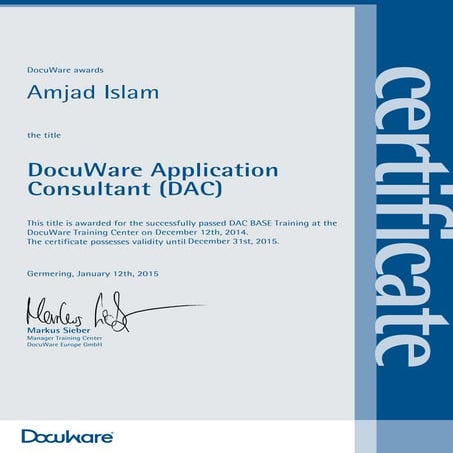 DAC_Certificate | PDF