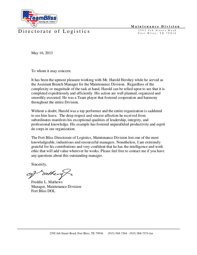 Testimonial Letter