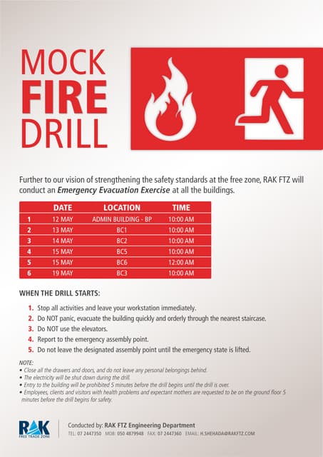 FIRE MOCK DRILL PPT | PPTX
