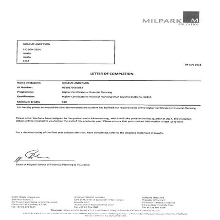 NQF5 Confirmation letter | PDF