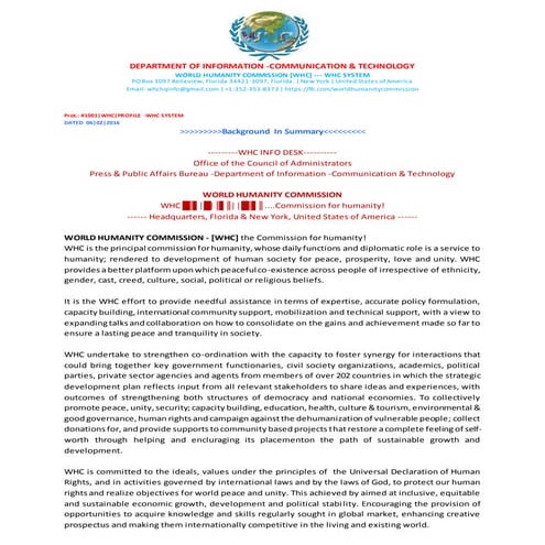 Ammended PROFILE OF THE WHC SYSTEM | DOCX