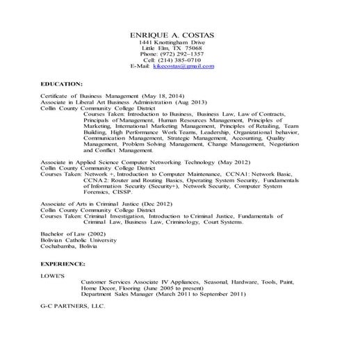 Joshua Adams Resume | DOC