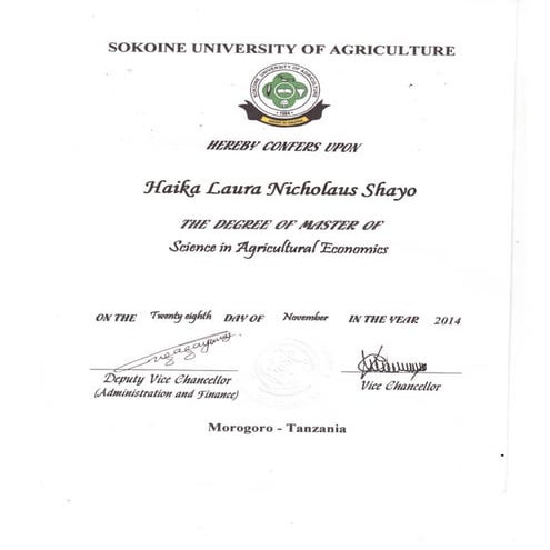LAURA MSC Certificate | PDF