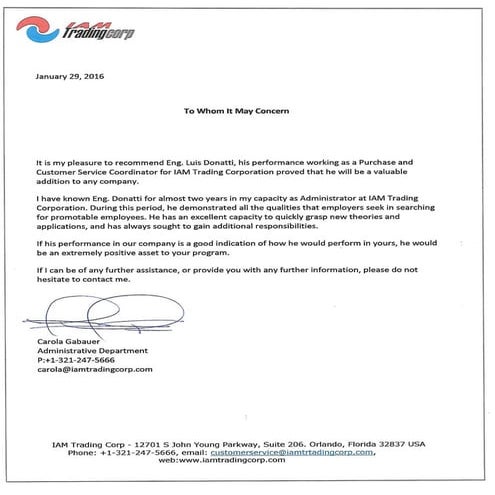 Recomendation Letter | PDF