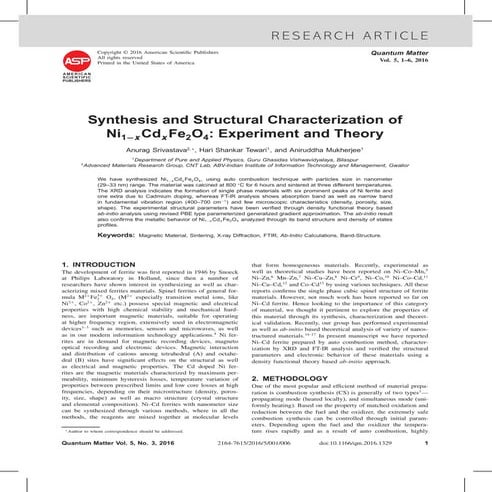 Synthesis, Characterization and Dielectric properties of Nanoparticles of Cobalt Doped Ferrite ...