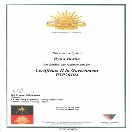 cert 2 goverment | PDF