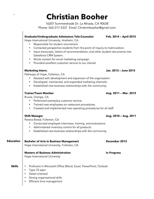 Christopher Clark Resume | PDF