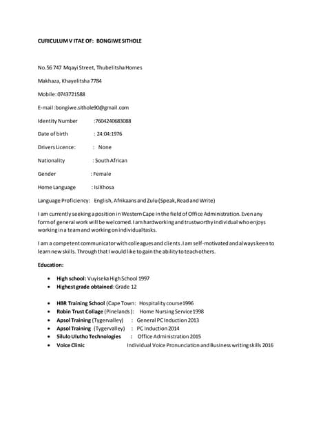 CurriculumVitae | PDF